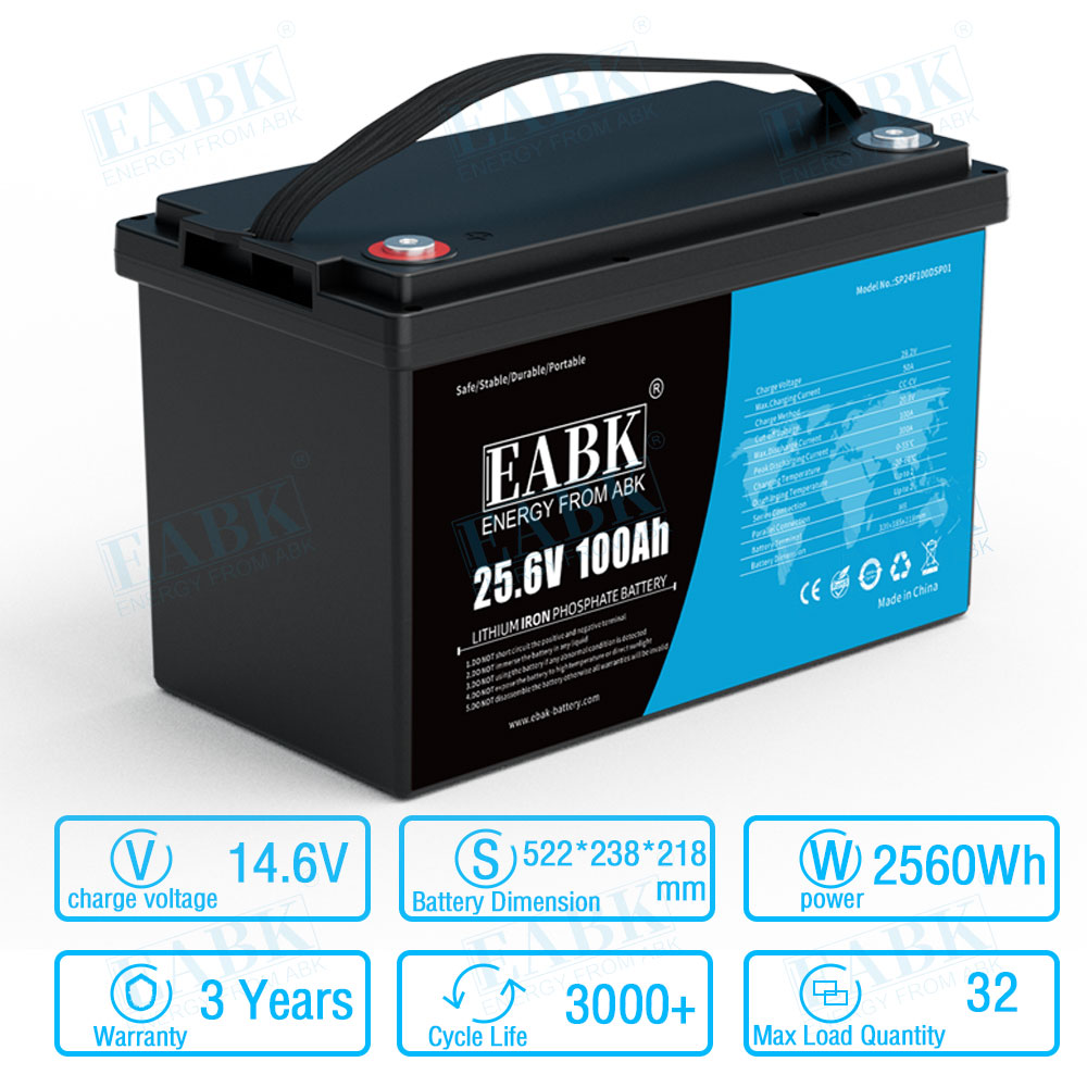 25.6v 100ah Lithium Iron Phosphate Battery - Ebak Battery